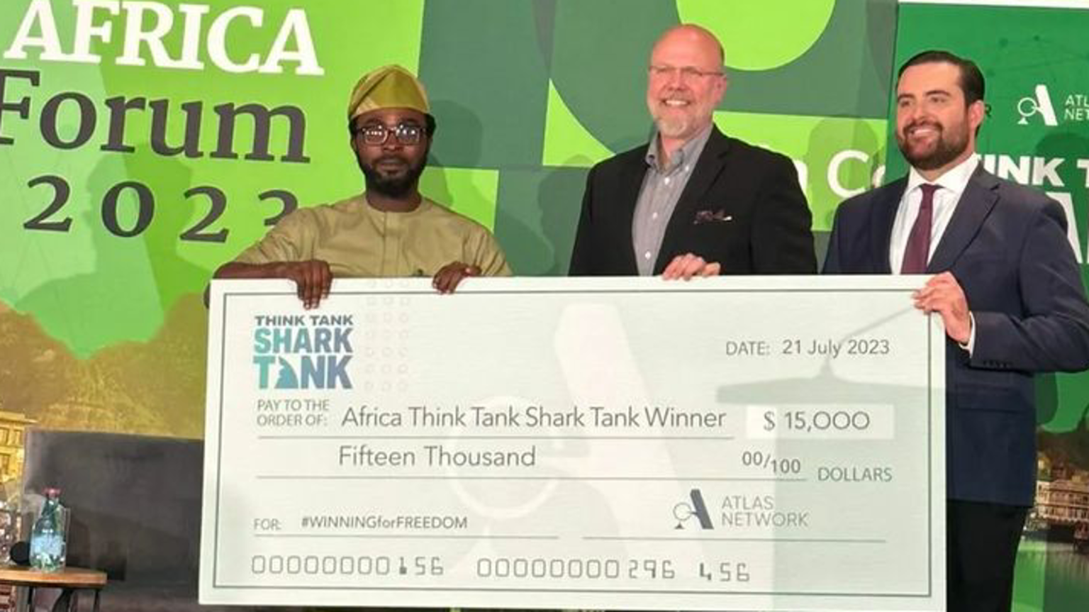 Lanre-Peter Elufisan won the Atlas Network Africa Think Tank Shark Tank ...